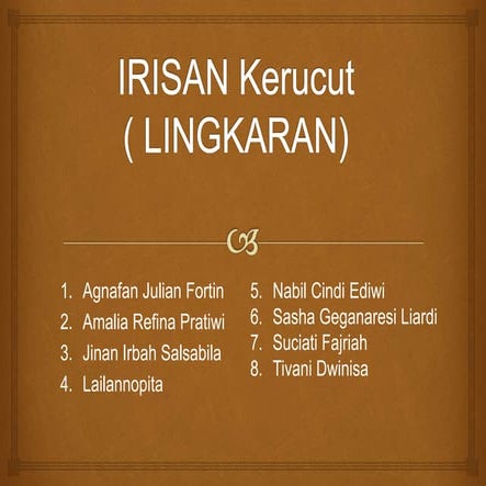Irisan kerucut - Lingkaran | PPTX