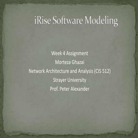 iRise Software Modeling (CIS512) | PPTX