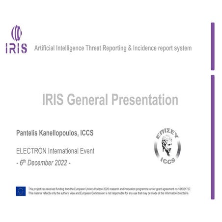 IRIS Presentation at ELECTRON Internation Event | PDF