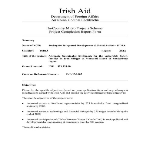 Irish Aid Report 25 Dec 2008[1] | PDF