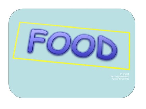 Vocabulary of food | PPTX