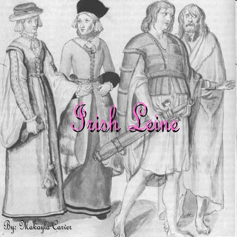 16th Century Irish Clothing RH302: WOMEN'S LEINE OR IRISH CHEMISE