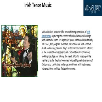 Irish Tenor Music michaeldalytenor .pptx