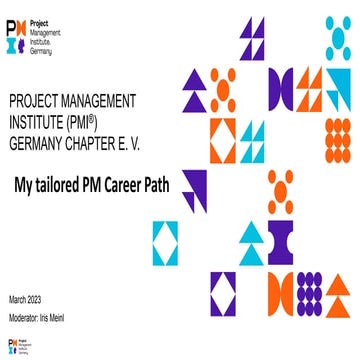 Iris Meinl 'My tailored PM career path' | PPTX