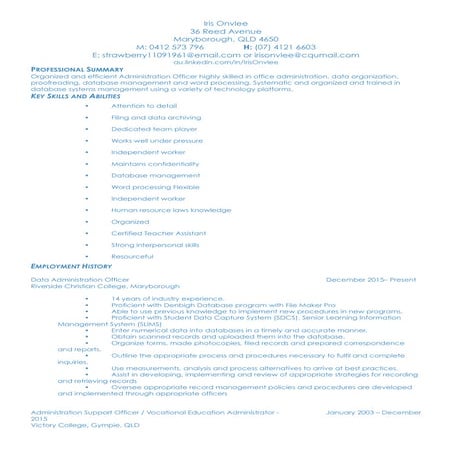 Iris onvlee Resume | PDF