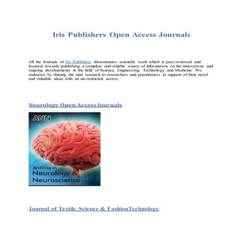 Iris publishers open access journals | PDF