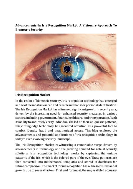 Biometrics Technology Intresting PPT | PPT