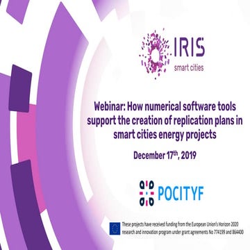 IRIS Webinar: How can software support smart cities and energy projects? | PPT