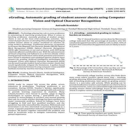 eGrading, Automatic grading of student answer sheets using Computer ...