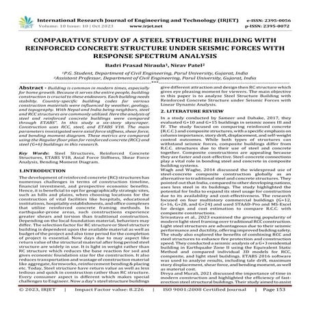“A COMPARATIVE STUDY & ANALYSIS OF SEISMIC BEHAVIOUR OF COMPOSITE AND ...