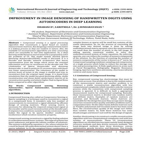 Improvement In Image Denoising Of Handwritten Digits Using Autoencoders 1772
