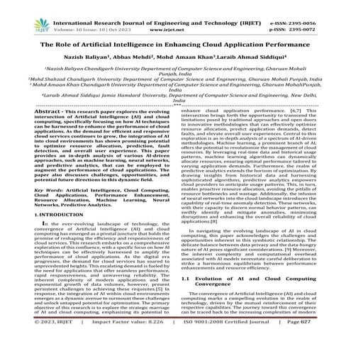 The Role of AI in Enhancing Cloud Computing | PPTX