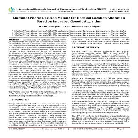 Multiple Criteria Decision Making for Hospital Location Allocation ...