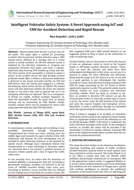 Automatic Accident Detection and Emergency Alert System using IoT | PDF