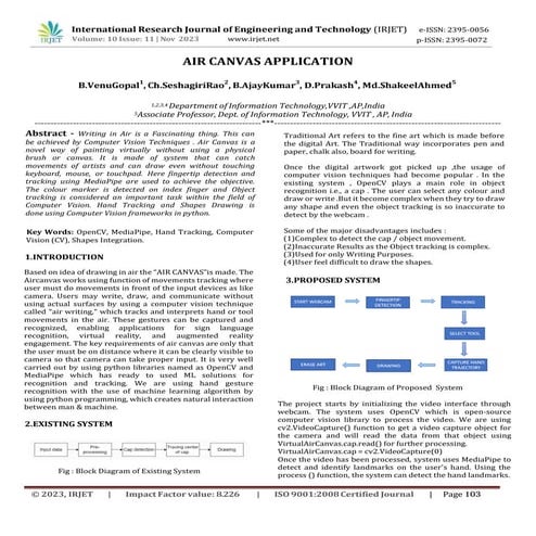 AIR CANVAS APPLICATION | PDF