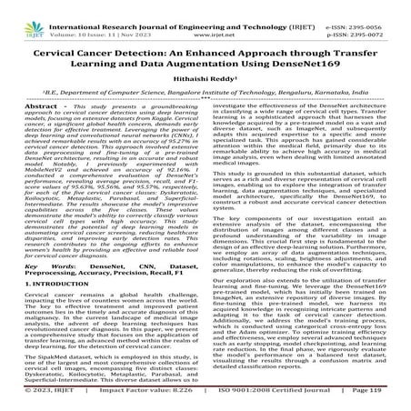 Cervical Cancer Detection: An Enhanced Approach through Transfer ...