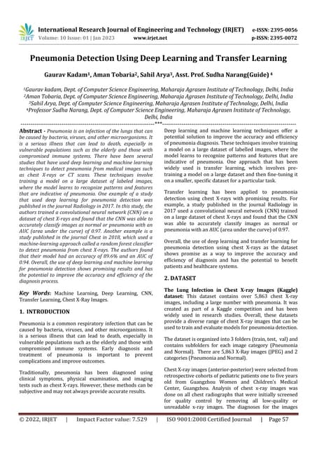 Pneumonia detection using cnn | PPT