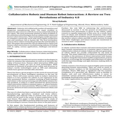 Collaborative Robots and Human Robot Interaction: A Review on Two ...