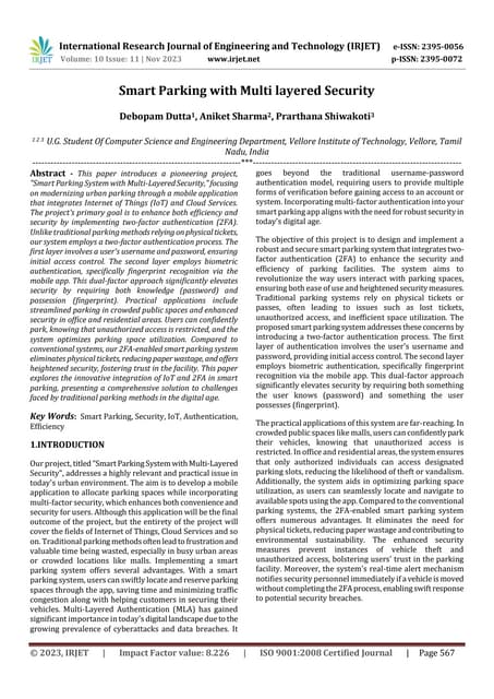 Arduino Based Car Parking System Using Wokwi Simulator Pdf