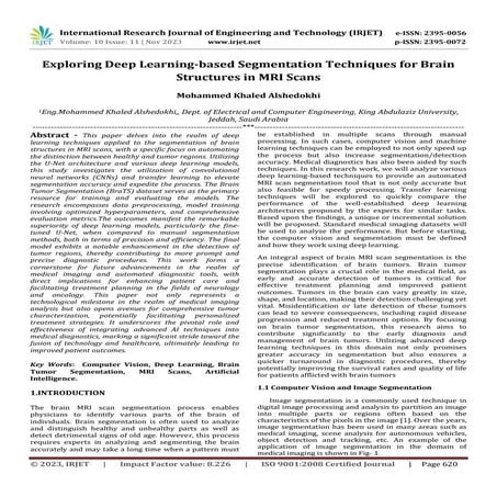 Exploring Deep Learning Based Segmentation Techniques For Brain Structures In Mri Scans Pdf 