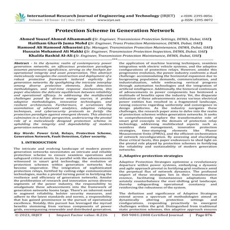 Protection Scheme in Generation Network | PDF | Computer Networking ...