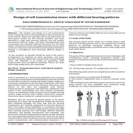 analysis and design of telecommunication tower | PPTX