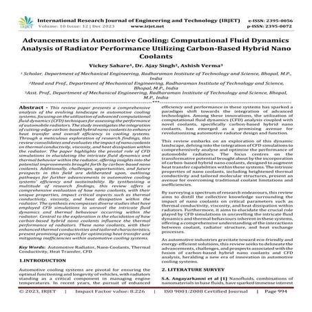 Advancements in Automotive Cooling: Computational Fluid Dynamics ...