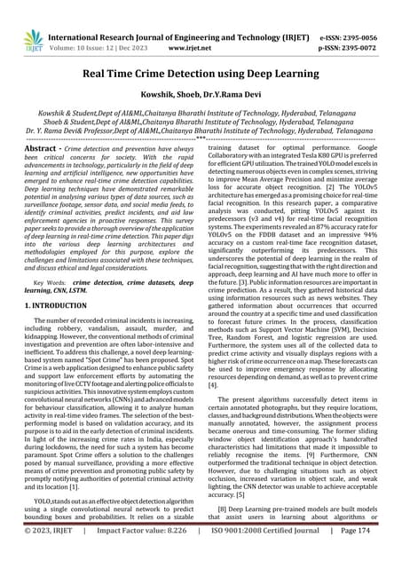 reducing firearms based on deep learning | PPTX