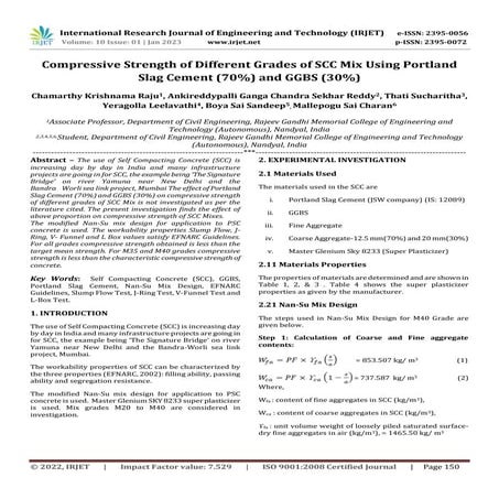 Compressive Strength of M25 SCC Mix For Different Brands of OPC 53 ...