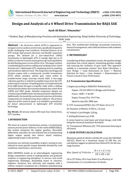 Design and Development of Ackerman Steering System for Formula Student ...