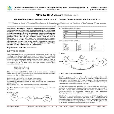 NFA to DFA conversion in C | PDF
