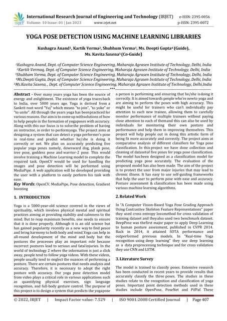 Study of AI Fitness Model Using Deep Learning | PDF