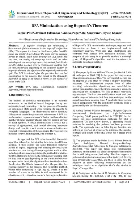 Minimization of DFA | PPTX