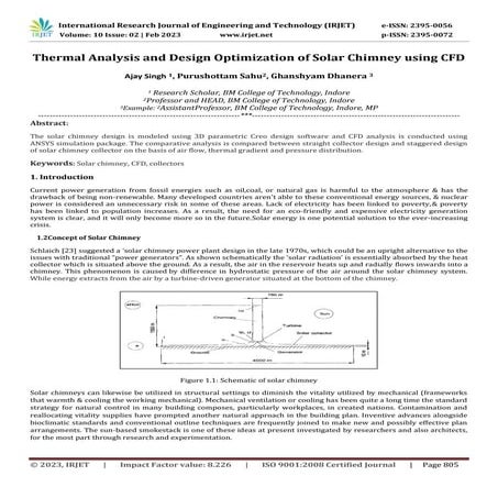 Thermal Analysis and Design Optimization of Solar Chimney using CFD | PDF