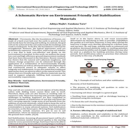 A Schematic Review on Environment Friendly Soil Stabilization Materials ...