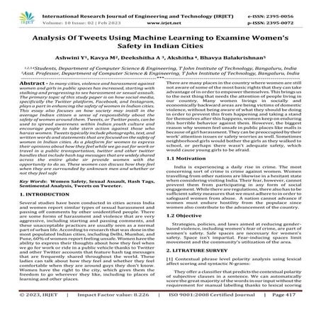 RAILWAY TWEET ANALYSIS USING MACHINE LEARNING | PDF