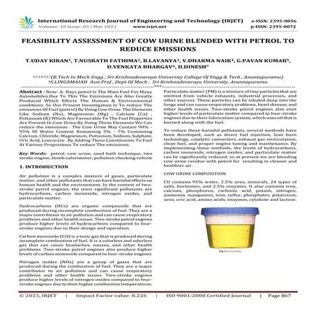 Design, Fabrication & Performance Analysis of Solar Still for Cow Urine ...