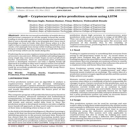 BITCOIN Price prediction using machine learning .pptx