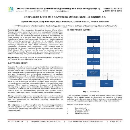 Intrusion Detection System Using Face Recognition Pdf