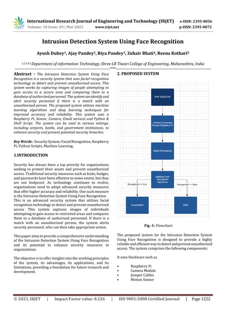 Intrusion Detection System Using Face Recognition Pdf