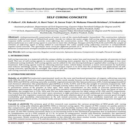 SELF CURING CONCRETE | PDF