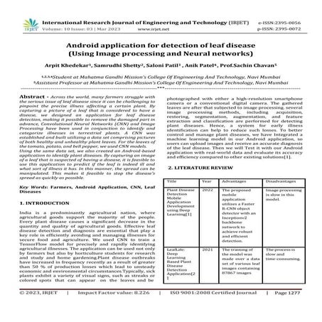 Detection of plant diseases | PPT