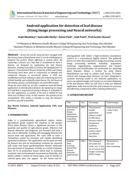 Detection of plant diseases | PPT