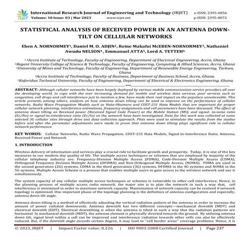 LTE RF Planning Tool - Atoll | PDF