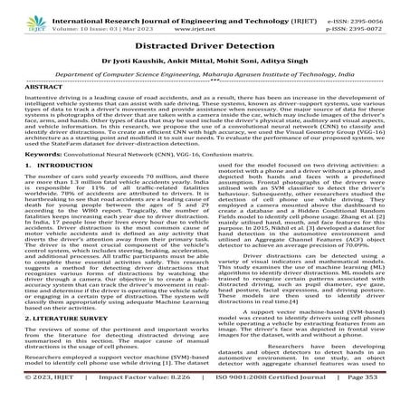 Distracted Driver Detection Pdf