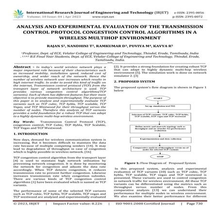 Analysis And Experimental Evaluation Of The Transmission Control Protocol Congestion Control