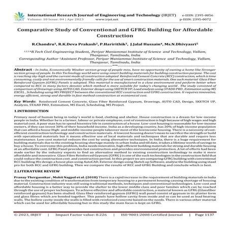 Glass Fiber Reinforced Gypsum (GFRG) Panel | PPTX