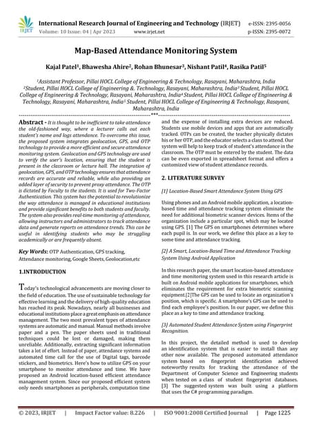 Smart attendance system | PPTX | Technology & Computing