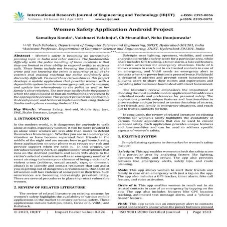 Women Safety Application Android Project | PDF