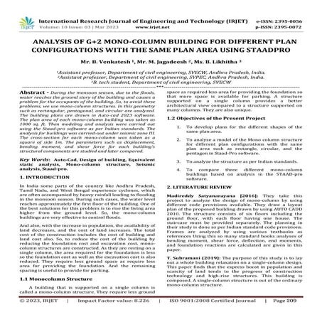 ANALYSIS OF G+2 MONO-COLUMN BUILDING FOR DIFFERENT PLAN CONFIGURATIONS ...